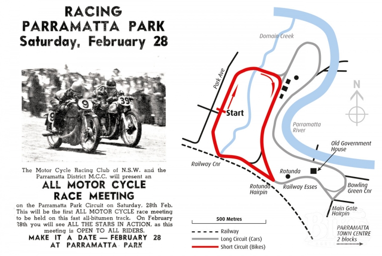 Tracks in Time: Parramatta Park - The circuit in the city - Old Bike ...