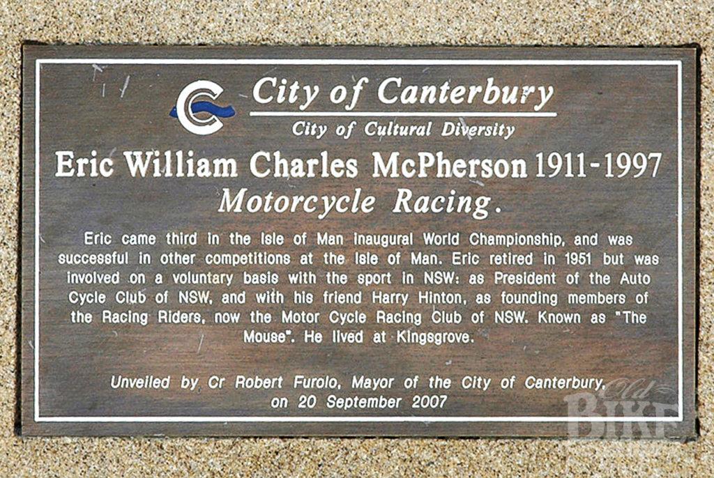 Eric McPherson: Grand Prix pioneer - Old Bike Australasia